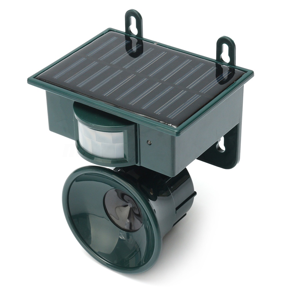 Solar Powered Outdoor Ultrasonic Pest Bird Crow Animal Repeller ...