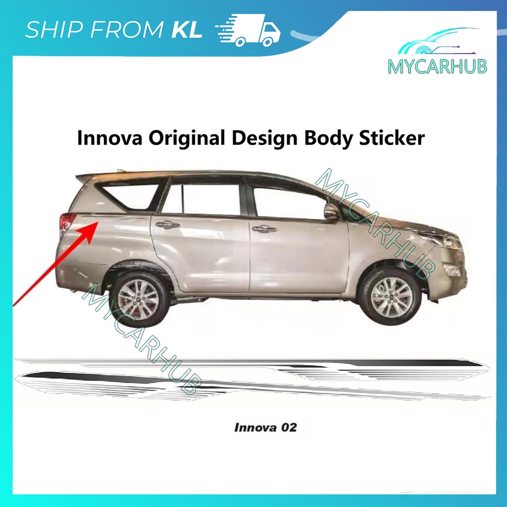 Toyota Innova Body Sticker Original Design Car Side Body Sticker ...