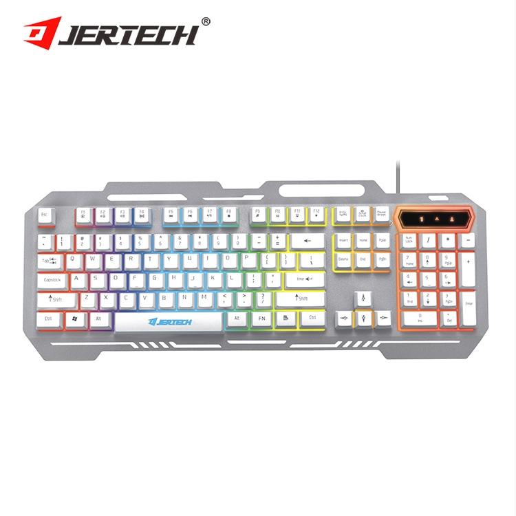 JERTECH K910 Computer Keyboard Spanish Language Tecla do LED Light PC ...