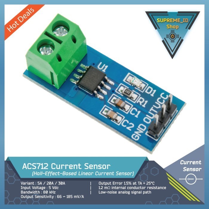 Acs712 Current Detection Sensor | Arduino Raspberry pi | Shopee Malaysia