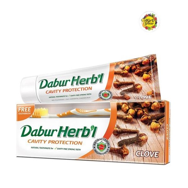 Dabur Natural Toothpaste For Cavity Protection With Toothbrush 150g ...