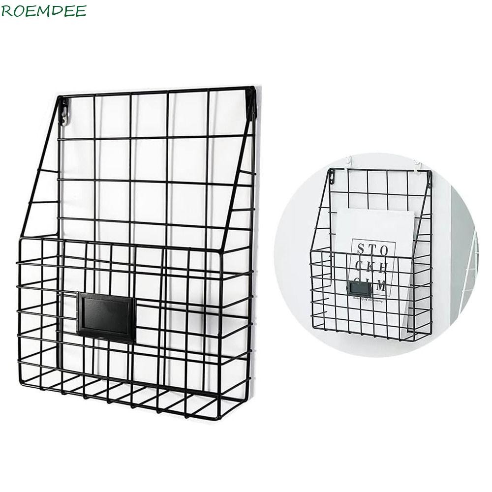 ROEMDEE Magazine File Holder, Handle Metal Mesh Mail Organizer, Useful ...