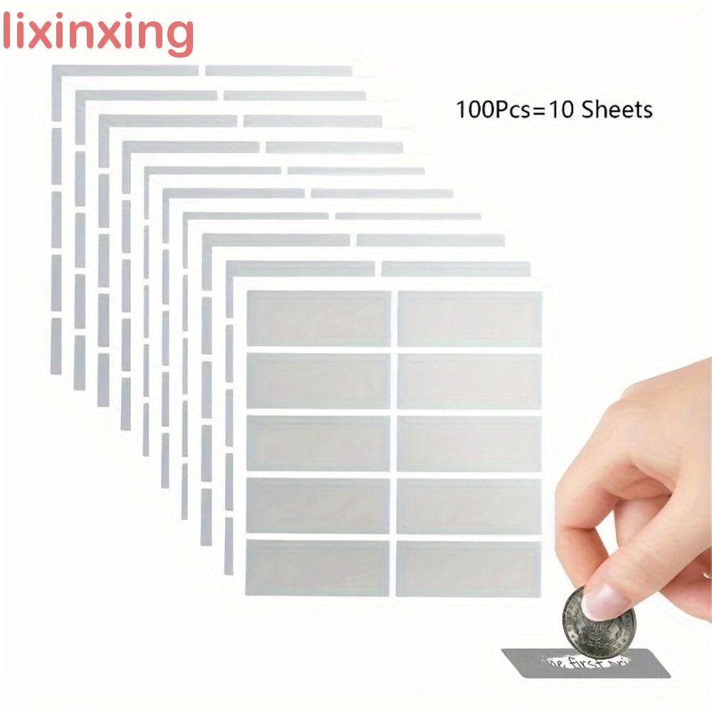 LIXINXING 100pcs Scraping Stickers Scratch Cards, Adhesive Creative ...
