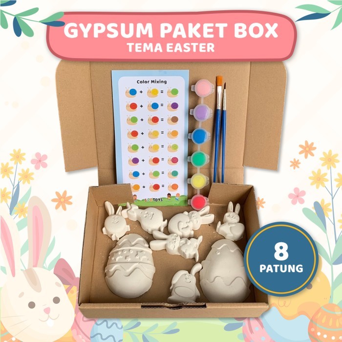 Zoetoys Gypsum Easter Box Package | Easter Theme Easter Painting DIY ...