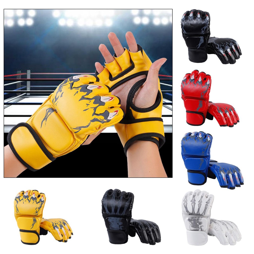 [uguuiya] Boxing Gloves Gear Protector Open Palm for Adults Grappling ...