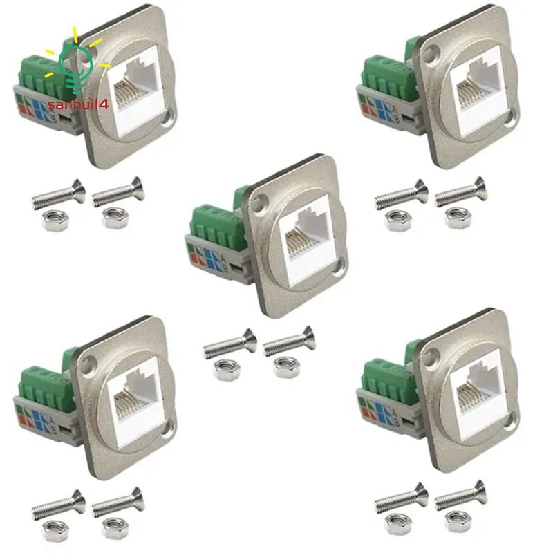 5 RJ45 CAT.5E Wiring Terminals Network Computer Modules with Fixing ...