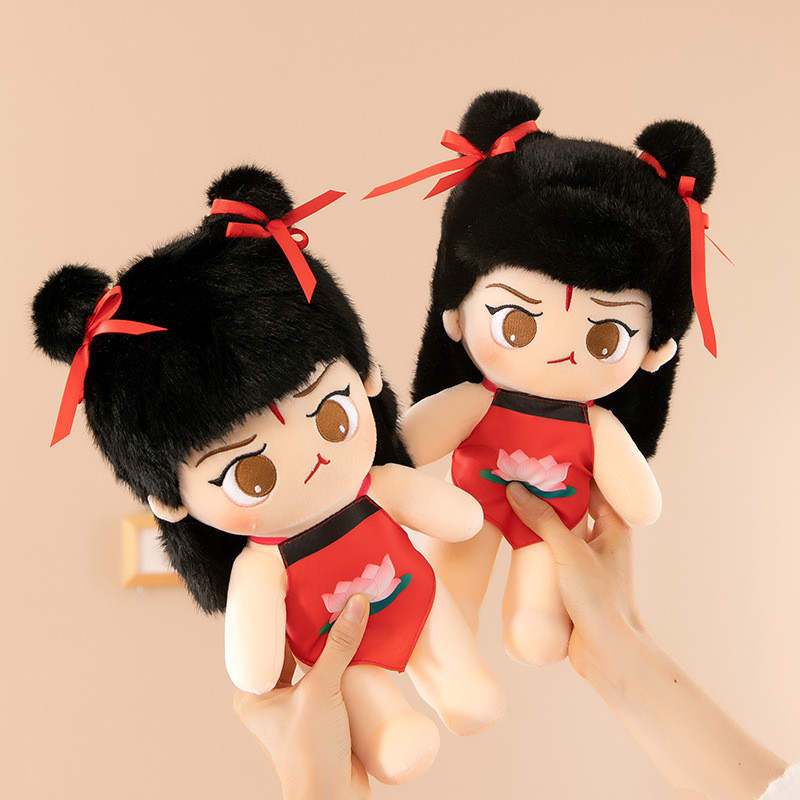 Children Cotton Nezha Doll Cartoon Sea Doll Haunted Cute Nezha Plush ...