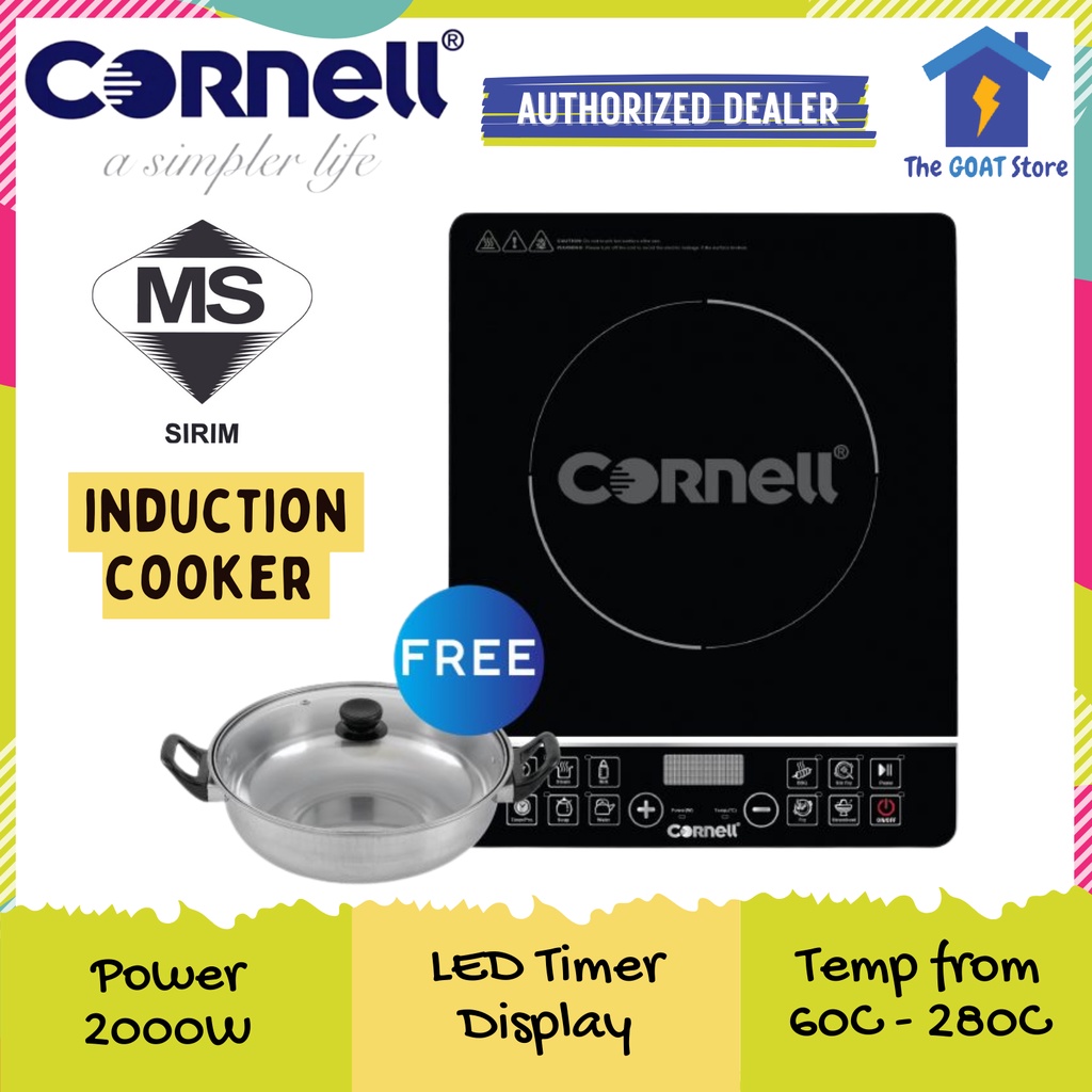 CORNELL Induction Cooker (2000W) - CIC-EM2011 [with Free Pot] | Shopee ...