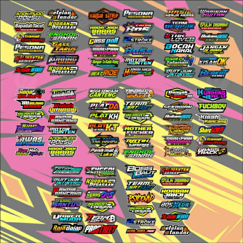 Stickers PIW PIW PACK WORDS OF VIRAL BANJAR | Shopee Malaysia