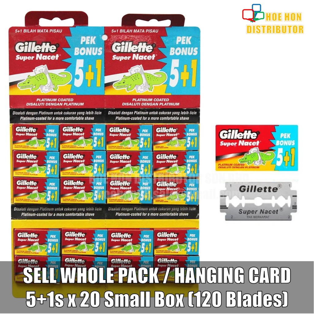 [Wholesales] Gillette Super Nacet Razor Blades 5+1 20 Small Box / 1 ...