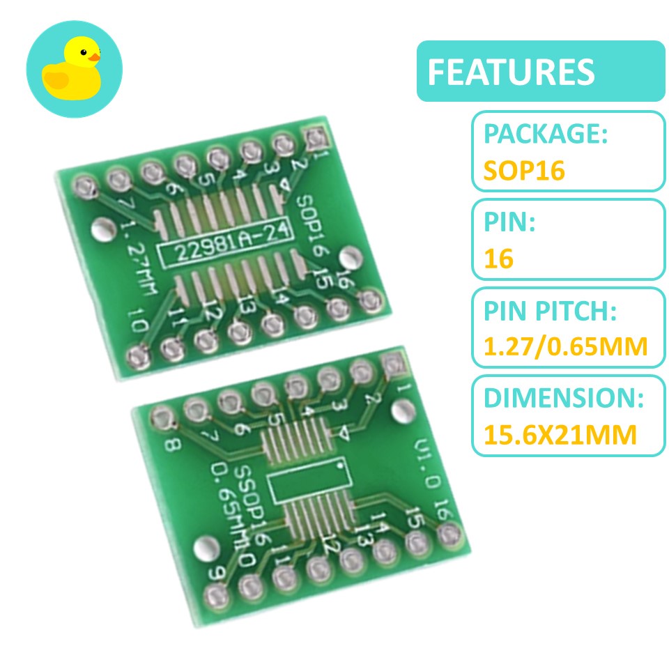 SOP16 SSOP16 TSSOP16 To DIP Through Hole Adapter Breakout Board ...