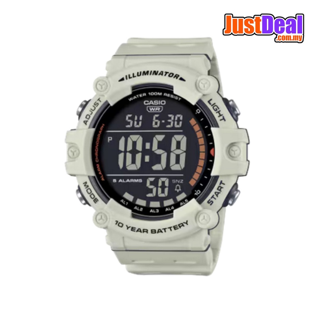 Casio General AE-1500WH-8B2V Light Grey Resin Band Men Watch | Shopee Malaysia