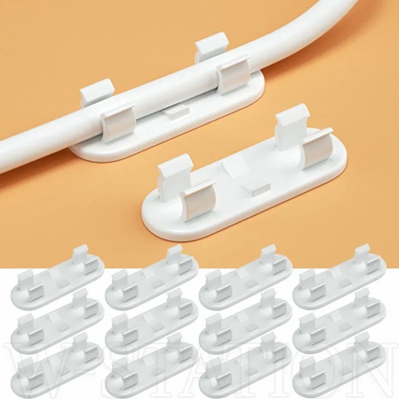 Self Adhesive Cable Management Clips / Wall Mounted Small Sticky Wire ...
