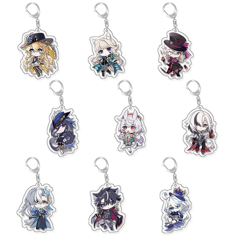Genshin Impact Neuvillette Wriothesley Lynette Lyney Acrylic keychain ...