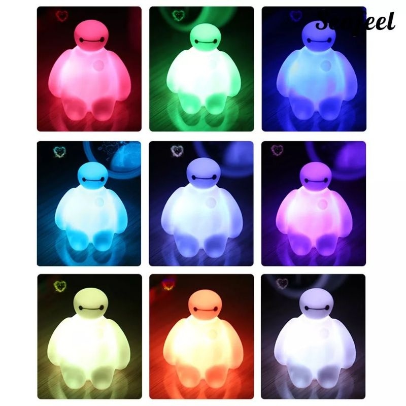 Baymax 7 Color LED Night Light Bedroom Toy Car Decoration | Shopee Malaysia