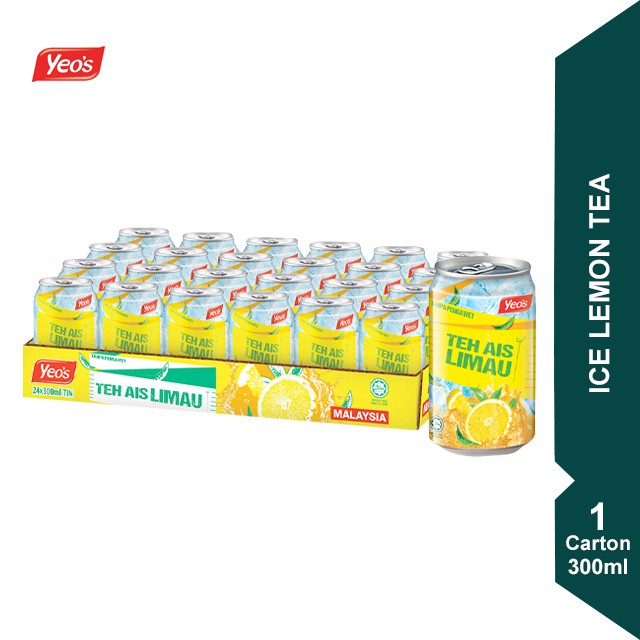 YEO'S Asian Drink Ice Lemon Tea Can 1 Carton (24 x 300ml) | Shopee Malaysia