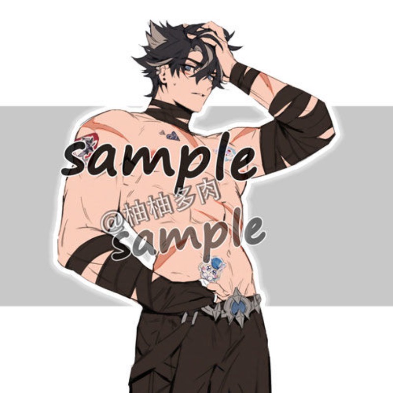 Wriothesley Muscle Series Acrylic Stand Genshin Impact Figure Desk ...