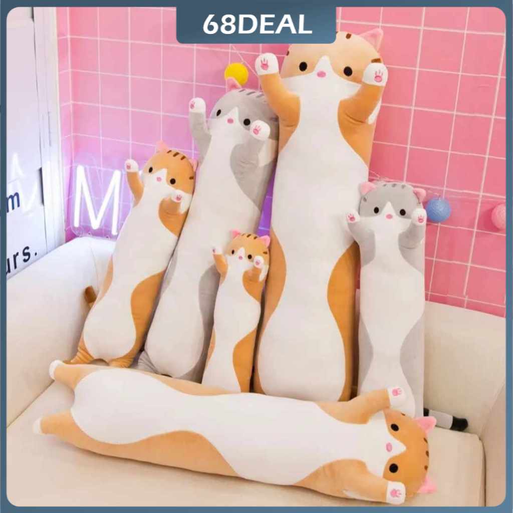 [Johor Stock] 50-130CM Lovely Plush Cat Pillow Cat Doll Cute Cartoon ...