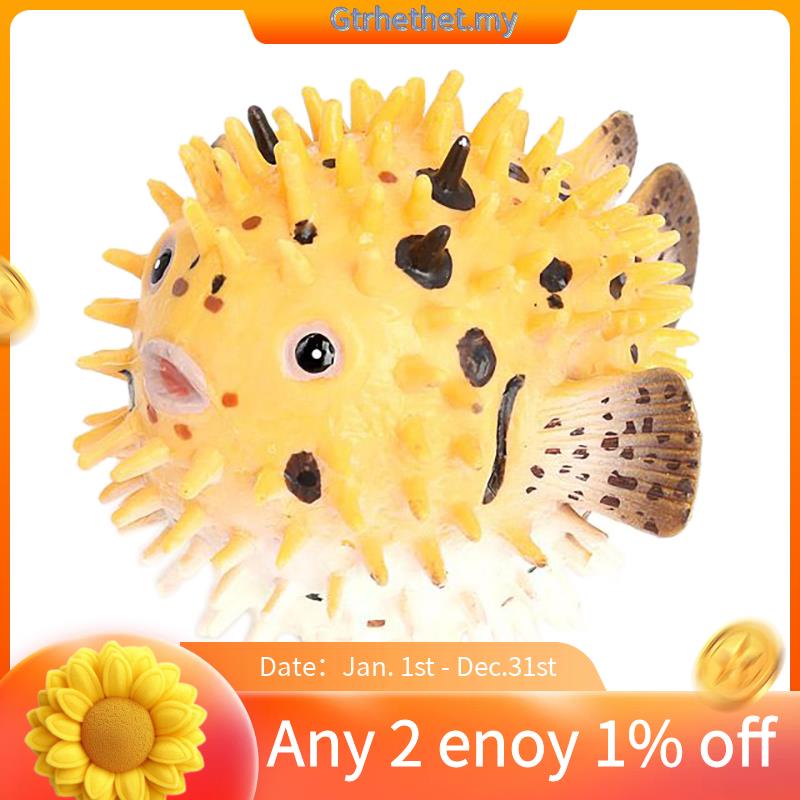 Pufferfish Figurine Realistic Plastic Wild Pufferfish Figurine Set for ...
