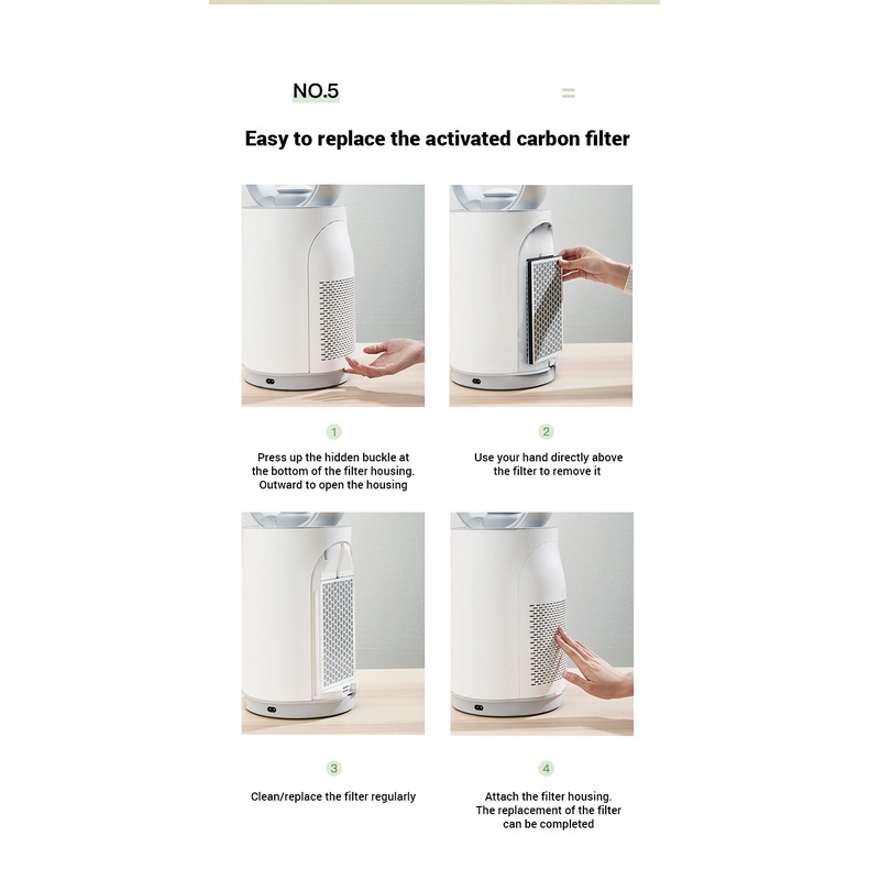 KEHEAL A4 Bladeless Fan Official Activated Carbon Filter 科西无叶风扇过滤网 滤芯 ...