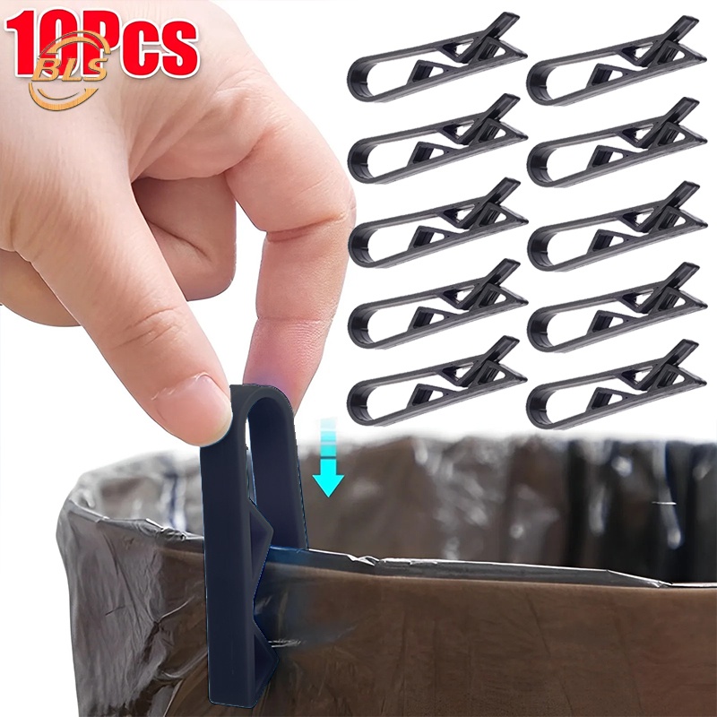 Household Garbage Can Waste Bin Trash Bag Fixed Clip Anti-Slip Plastic ...
