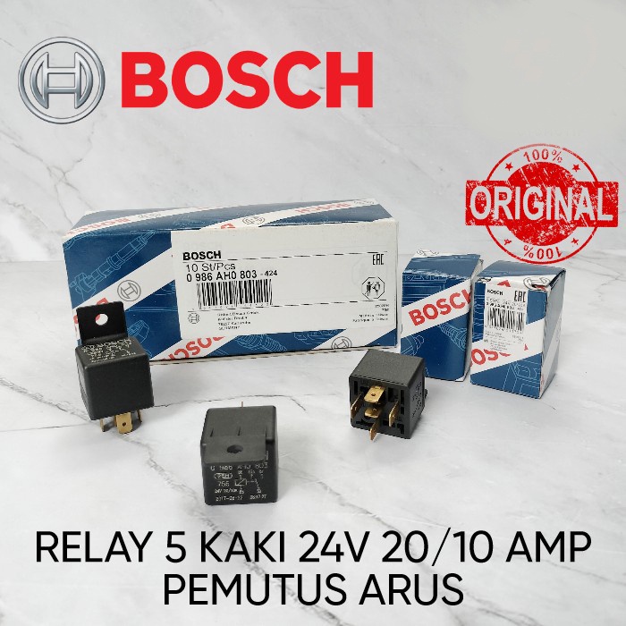 Bosch Relay 5 Pin Leg 24V 20/10 Ampere 87a Original Car Motorcycle Circuit Breaker | Shopee Malaysia