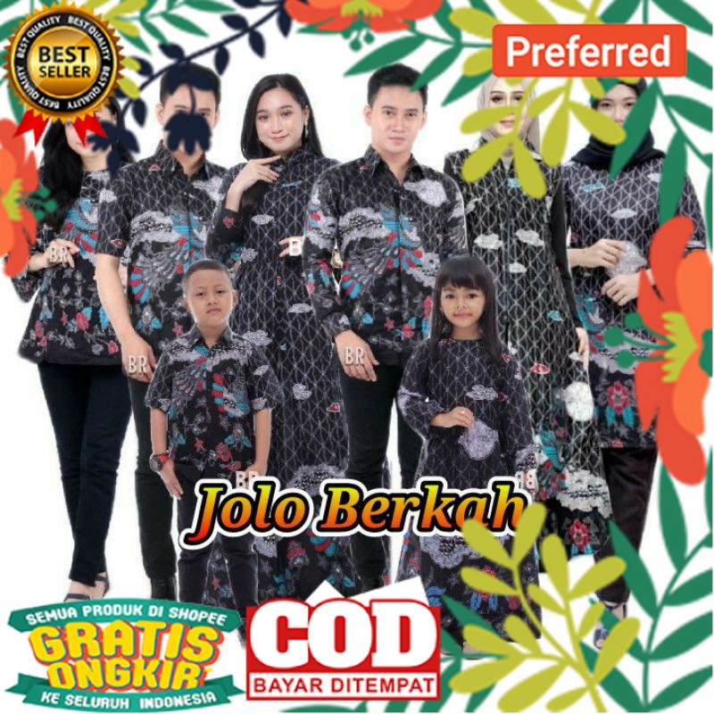 Family COUPLE BATIK sania ruffle ori ndoro jowi dnt gray Mega bulan ...