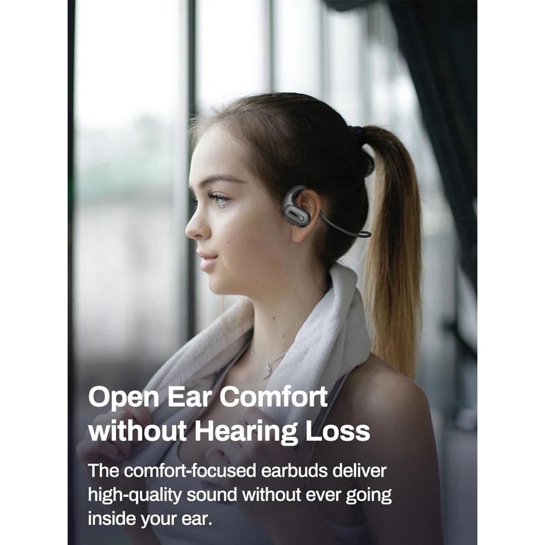 Open Ear Air Conduction Earphone Bluetooth Sports Headphones Noice ...