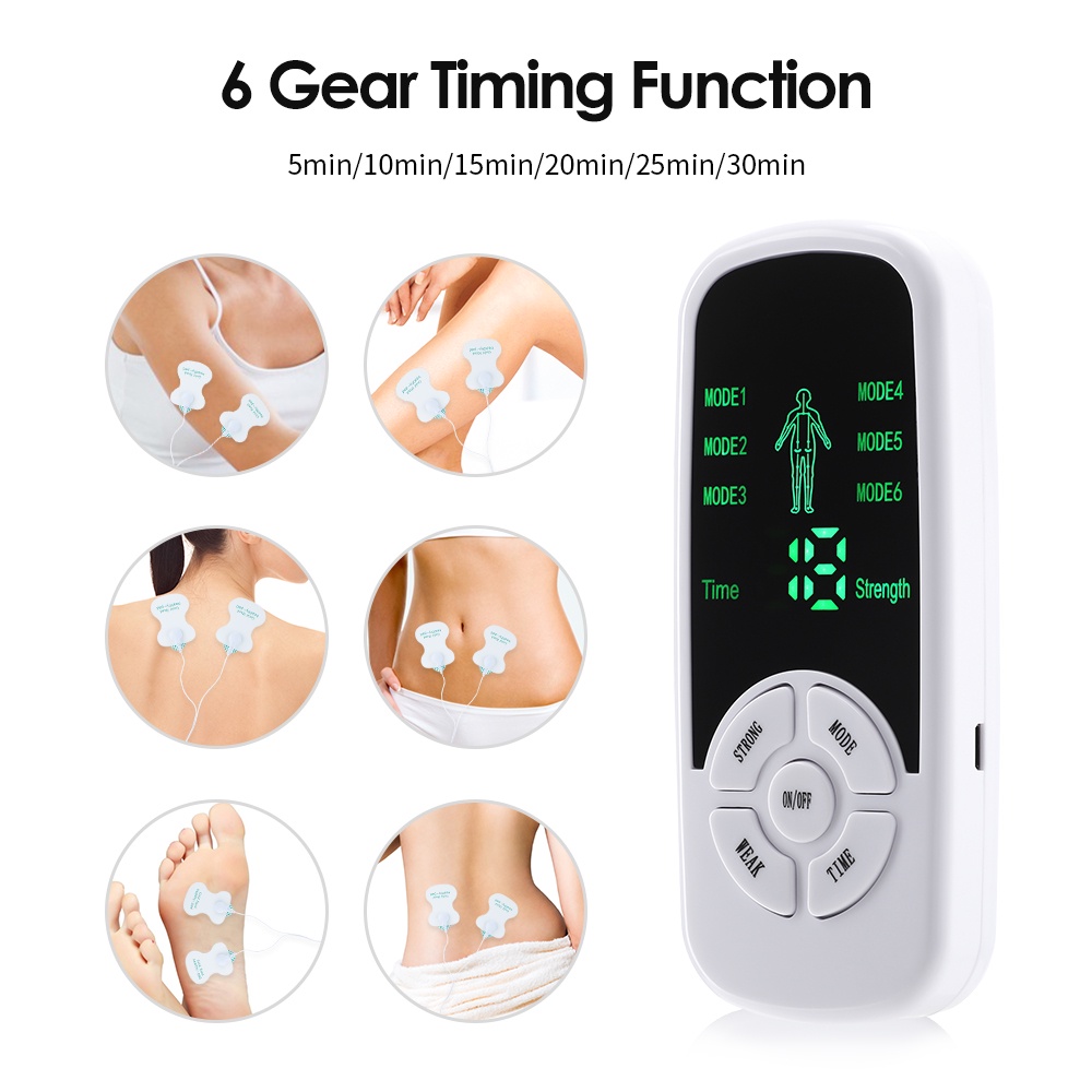 Salorie 6 Modes EMS Electric Muscle Therapy Stimulator Tens Unit ...