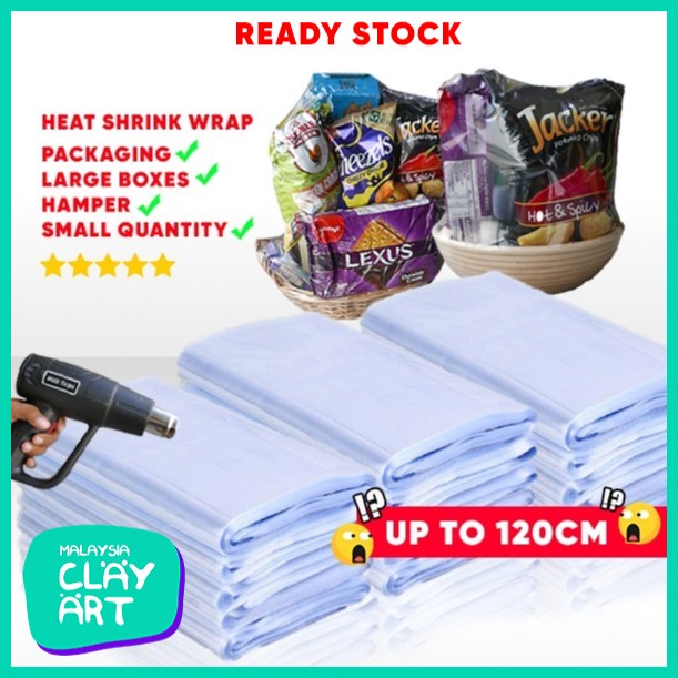 [1 Meter] Heat Shrink Wrap Pembalut Hamper Plastic Wrap Packaging PVC 10cm 20cm 30cm 40cm 50cm ...
