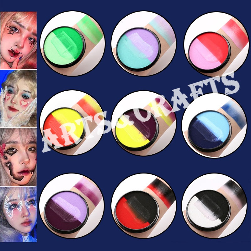Double Color 30g Disc face paint makeup set Water-soluble Face & Body ...