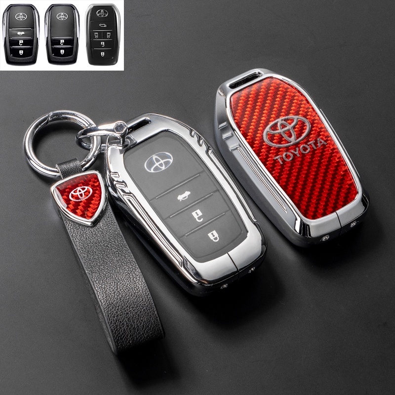 New carbon fiber Car Key Cover Case For Toyota RAV4 Highland Coralla ...