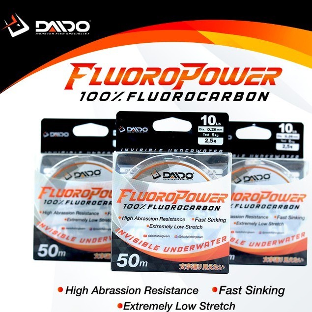 Daido FluoroPower Fluorocarbon leader 100 Percent invisible | Shopee Malaysia