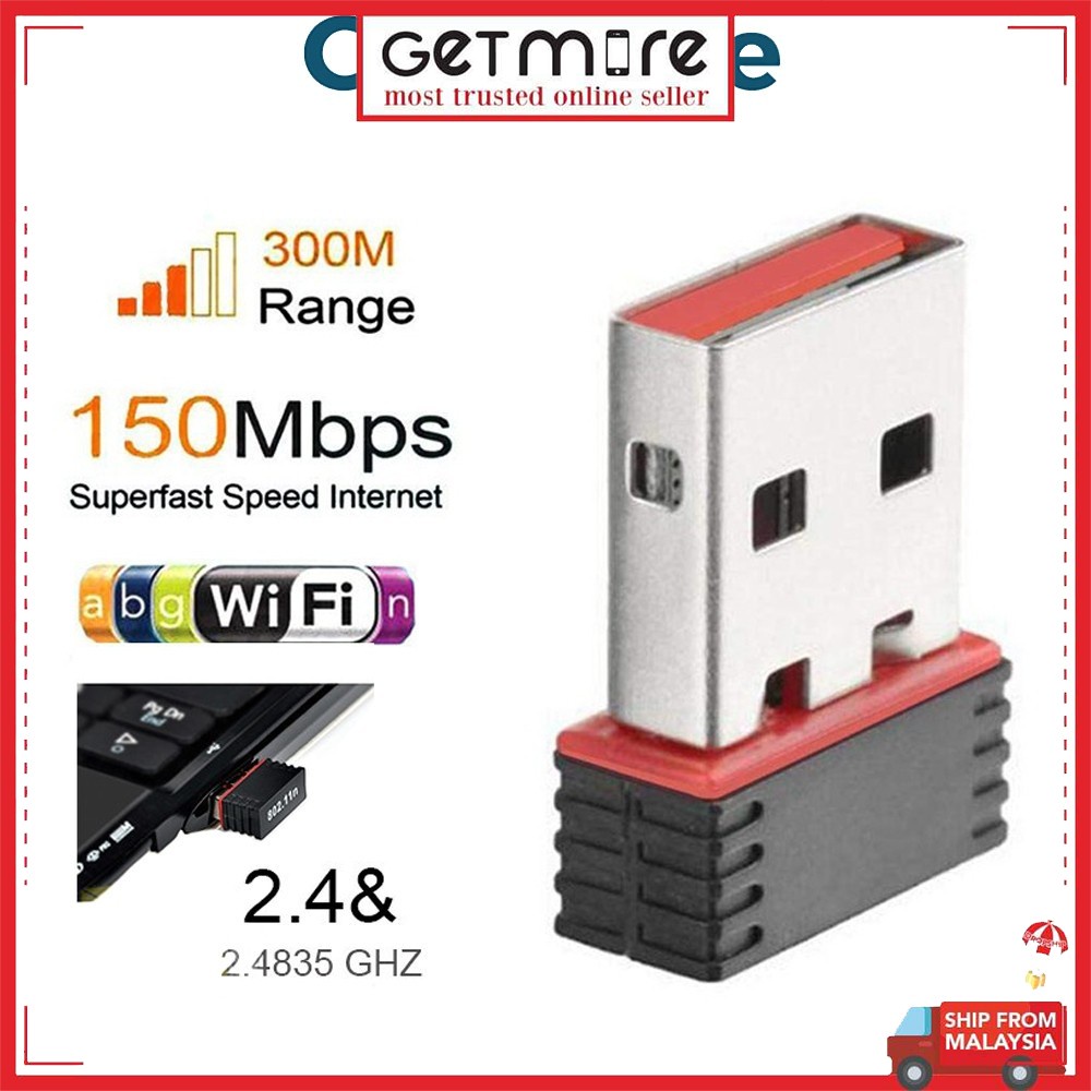 150Mbps Mini WiFi Receiver Portable Usb Wireless Network Card Wifi ...