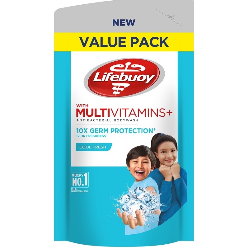 Lifebuoy Cool Fresh With Multivitamins + Antibacterial Body Wash Refill ...