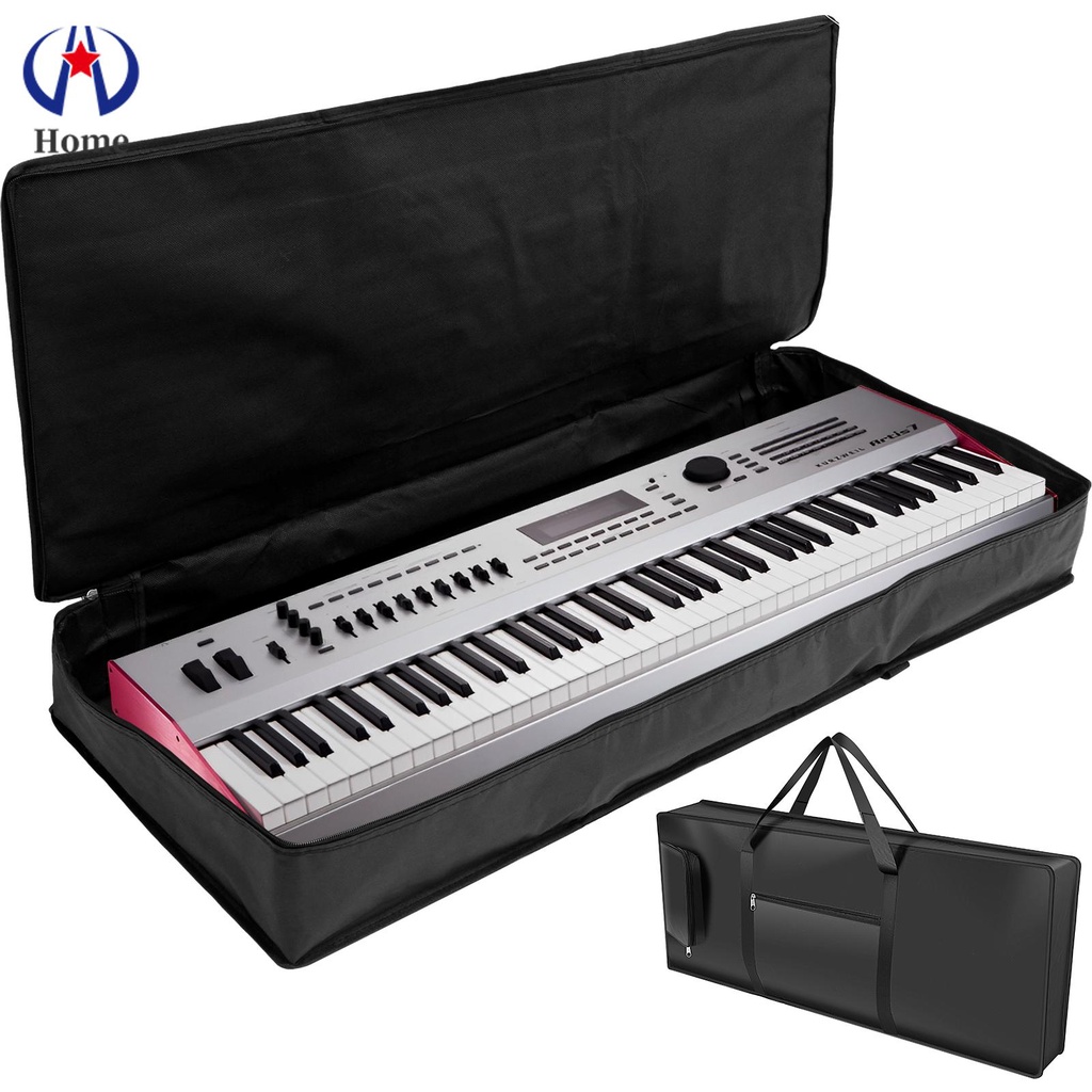 61 Key Keyboard Gig Bag Padded Keyboard Case with Handle and Adjustable ...