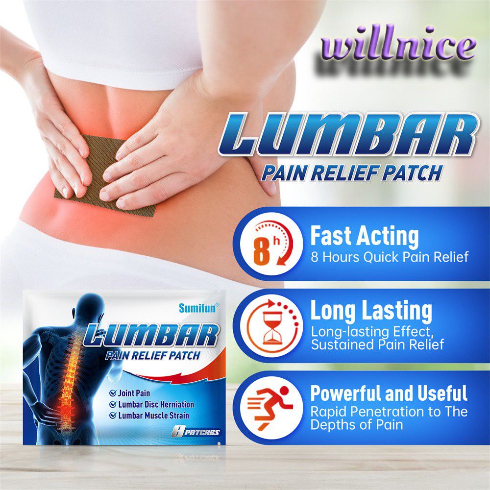 Sumifun Plaster Patch Lumbar Muscle Strain Care Medicine Patch Lumbar ...