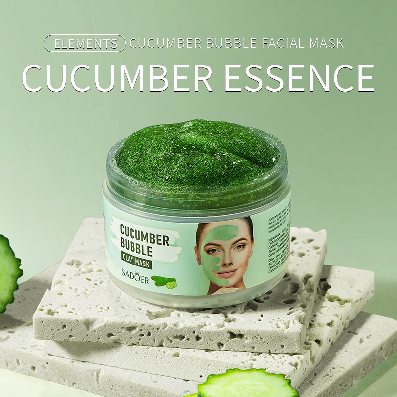 ROREC SADOER Cucumber Bubble Clay Mask Moisturizing Cleansing Facial Mask 100g | Shopee Malaysia