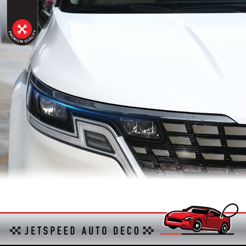 KIA Carnival KA4 Exterior Carbon Fiber Front Head Light Trim Cover ...