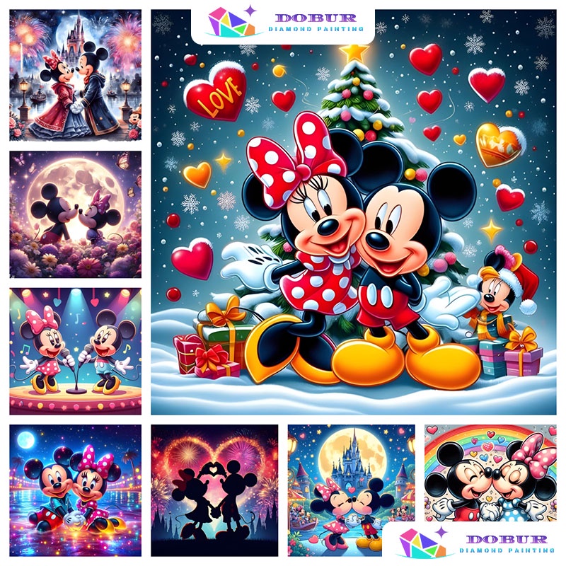 DOBUR | Diamond Painting Set | Disney Animated Mickey Mouse | 5D DIY ...