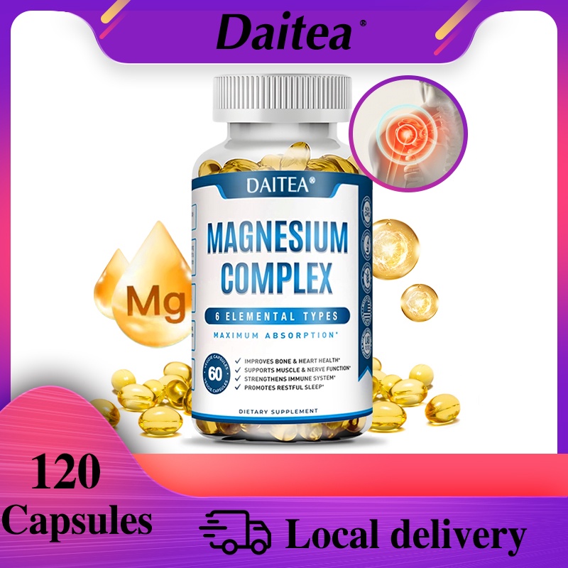 Daitea Magnesium Complex, Muscle Relaxation, Stress and Anxiety ...