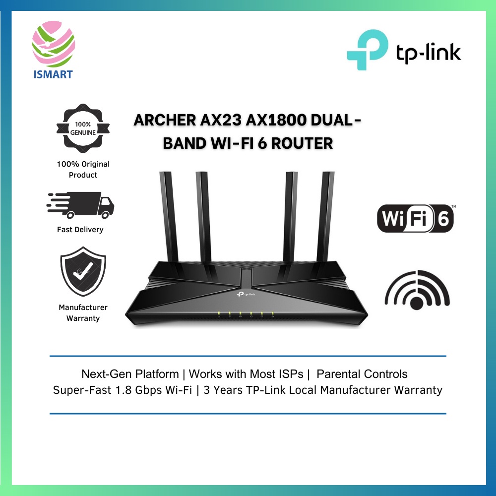 TP-LINK ARCHER AX23 AX1800 DUAL-BAND WI-FI 6 ROUTER | Shopee Malaysia