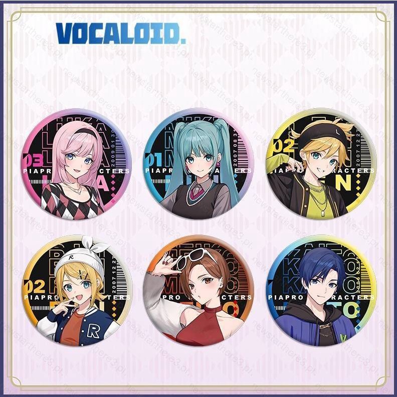 YE Hatsune Miku VOCALOID Badge Round Brooch Anime Pins Megurine Luka ...