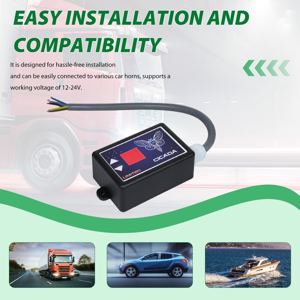 Kawamy Electric Car Horn Controller with 15 Sound, Horn Speaker, Sound ...