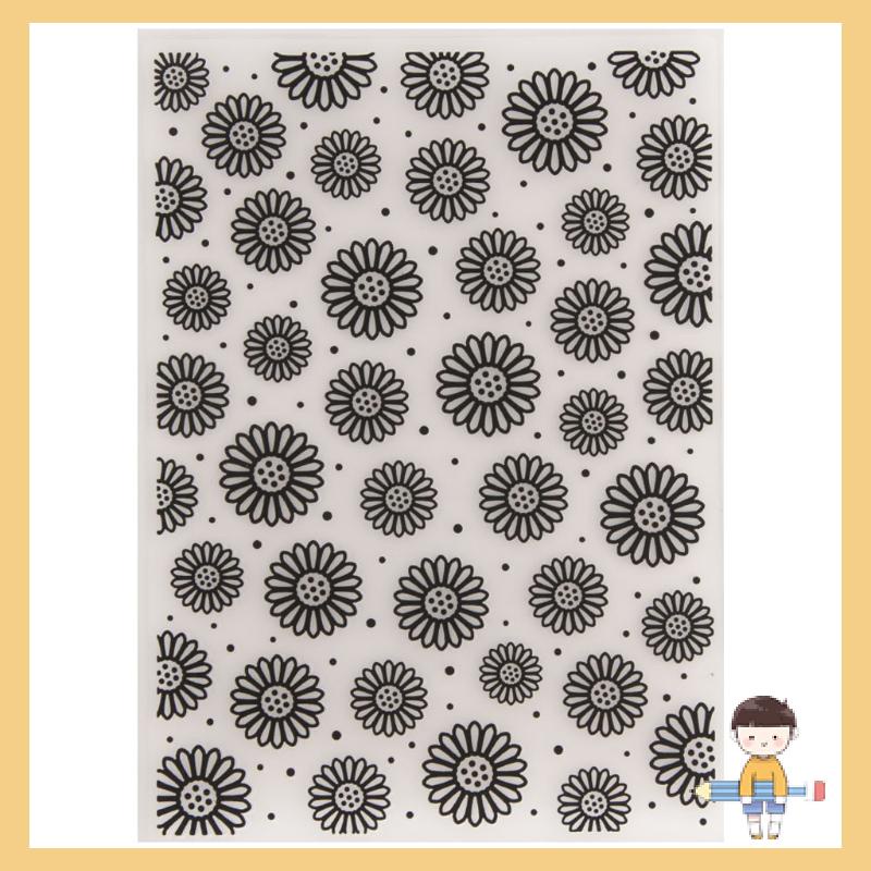 SA Sunflower Plastic Embossing Folder Stencil Template DIY Craft Making ...