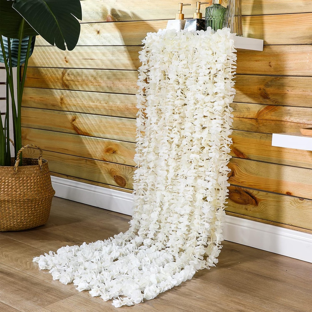 40 Inch Wisteria Garland Flower Garlands Faux Wall Flowers Vine Flower ...