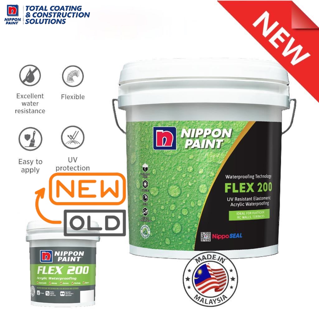20KG NIPPON FLEX 200 Arcylic Waterproofing / T200 / T-200 | Shopee Malaysia
