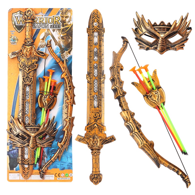Military Model Children Plastic Sword Toy Boy Simulation Bronze Bow ...