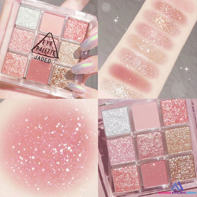 9 Colors/set Jaded Eyeshadow Palette Pink Pearly Eyeshadow Palette ...