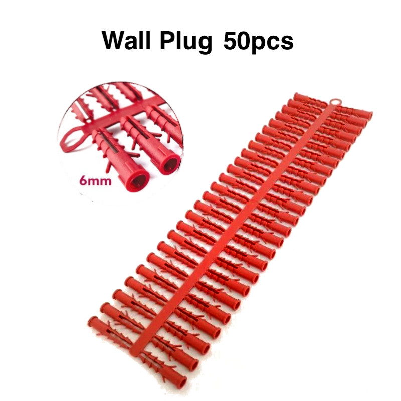 PVC Wall Plug 6mm Red (50pcs) | Shopee Malaysia